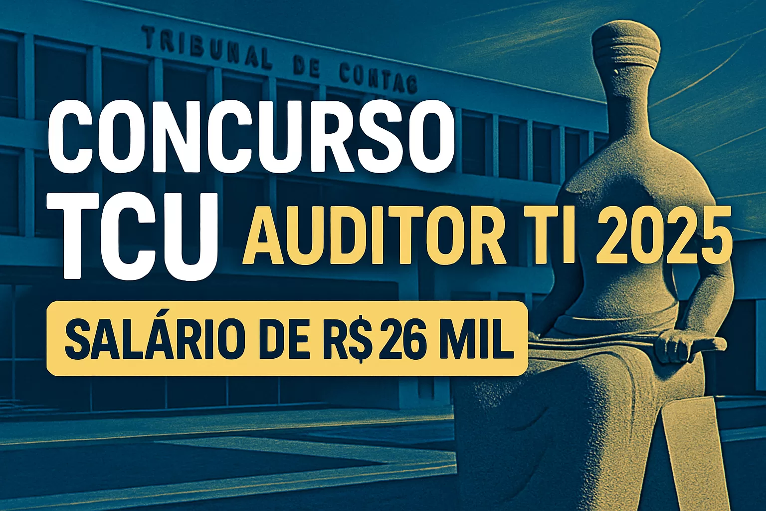 Concurso TCU Auditor TI 2025: Edital Publicado com Salário de R$ 26 Mil!
